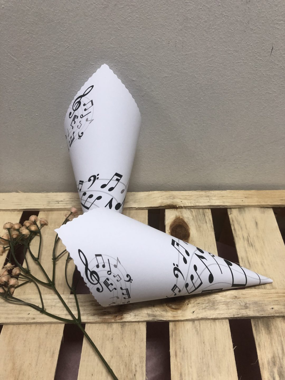 Cono boda notas musicales – Las Cosas de Nane